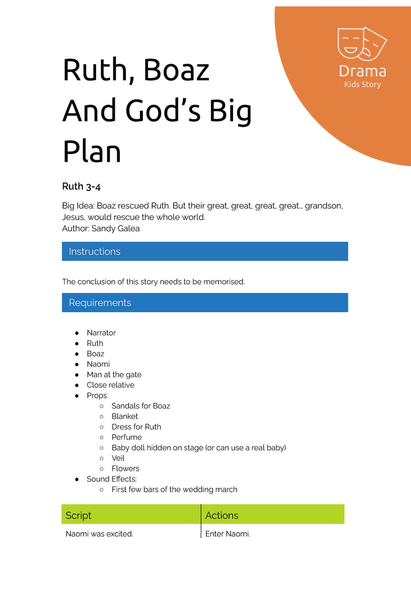 Ruth, Boaz And God's Big Plan – Kidswise