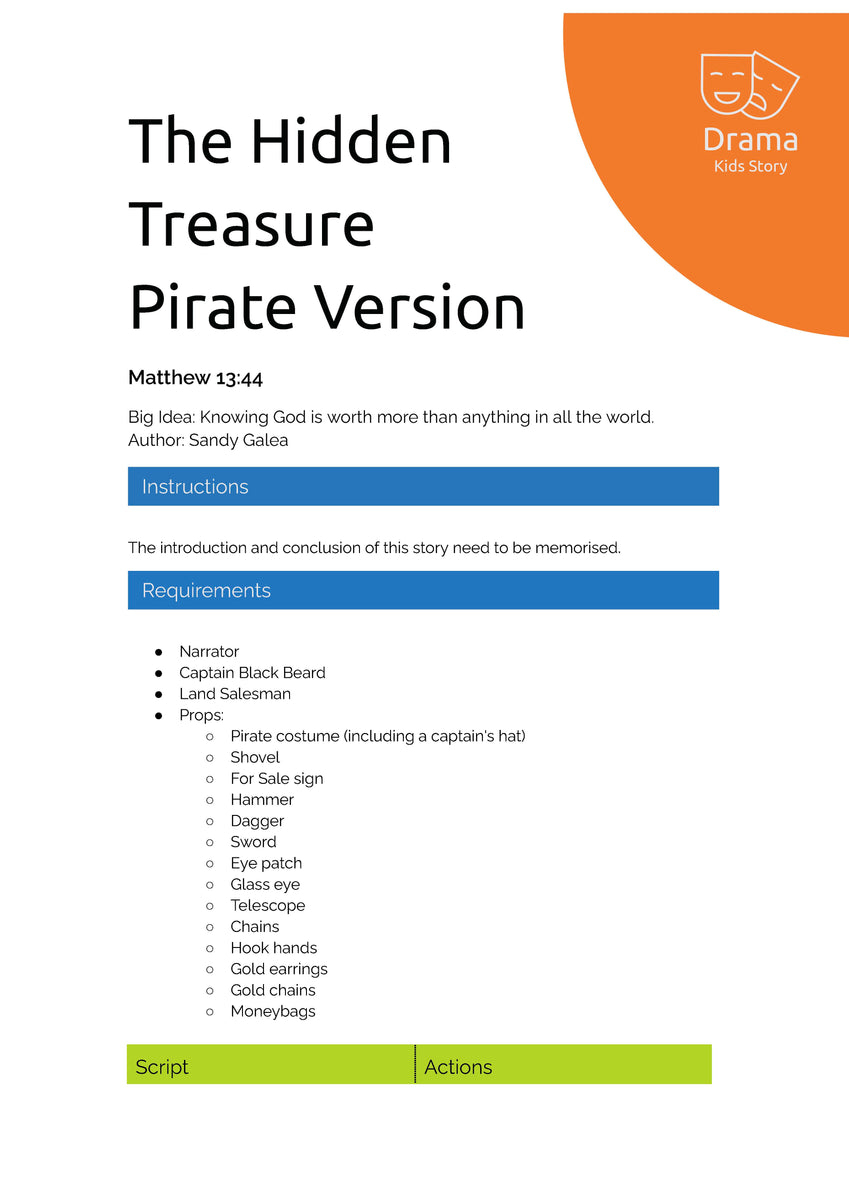 The Hidden Treasure Pirate Version – Kidswise