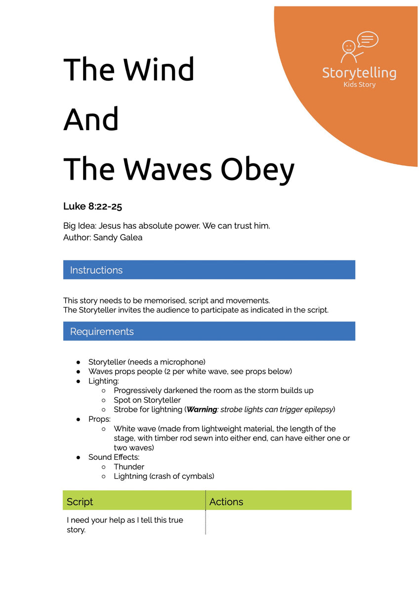 The Wind And The Waves Obey – Kidswise
