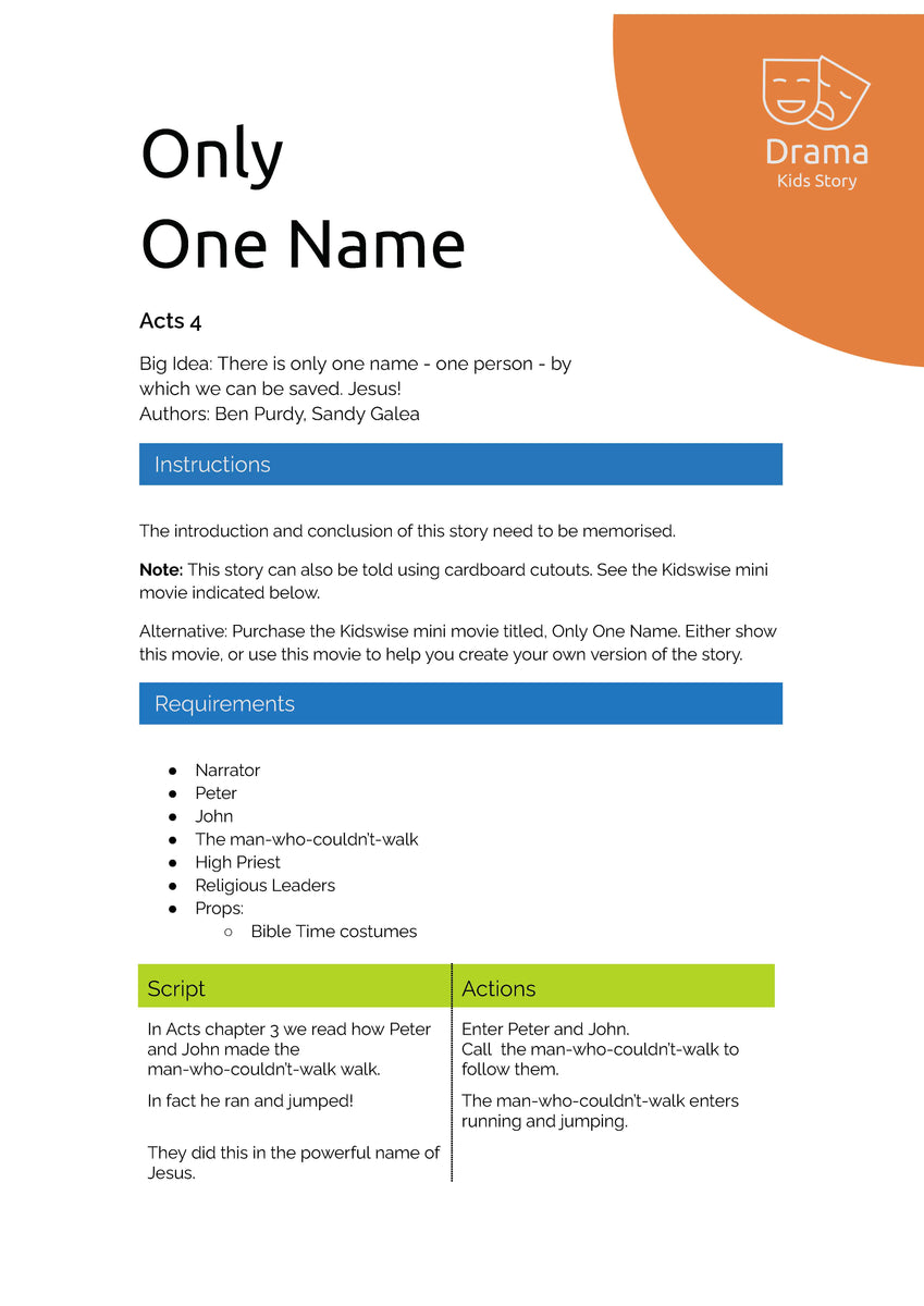 Only One Name – Kidswise