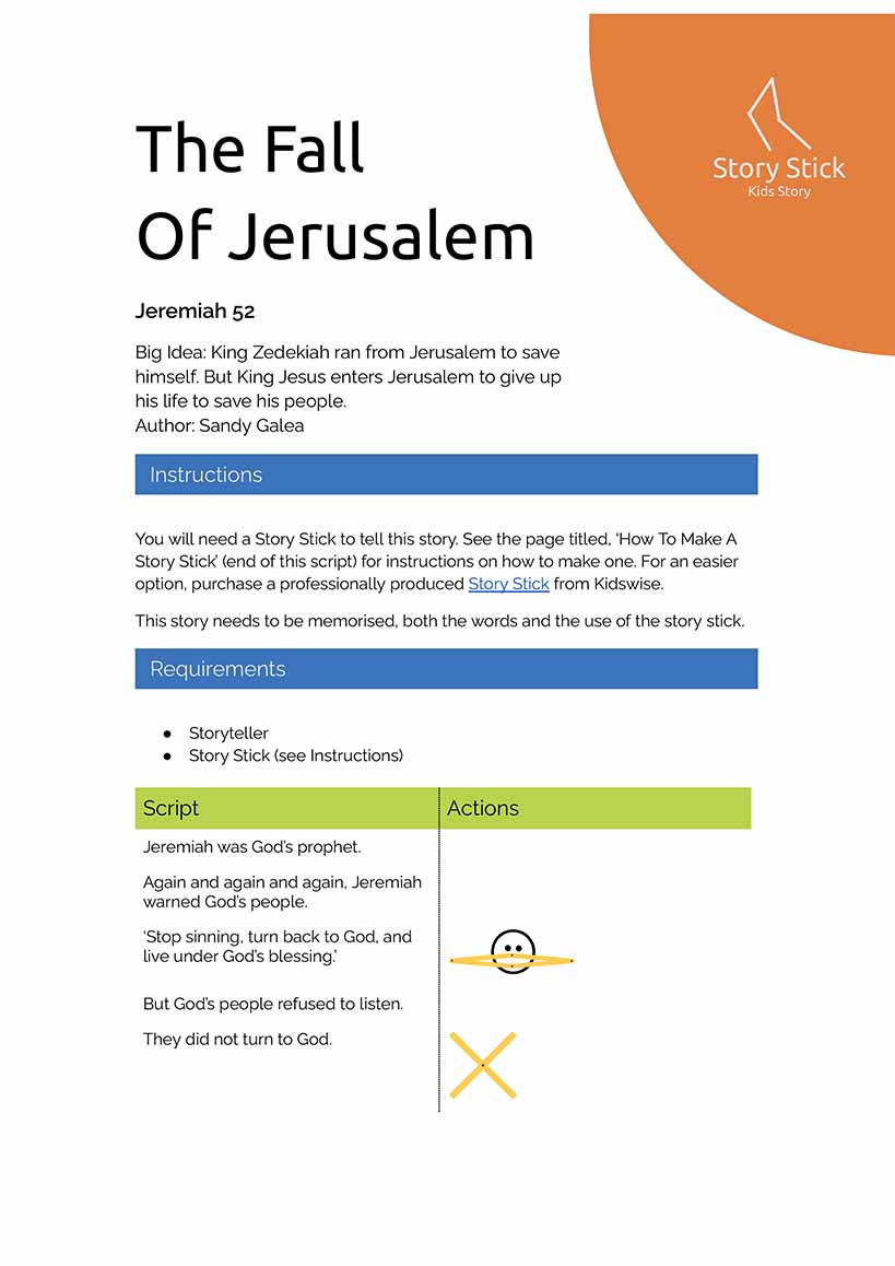 The Fall Of Jerusalem – Kidswise
