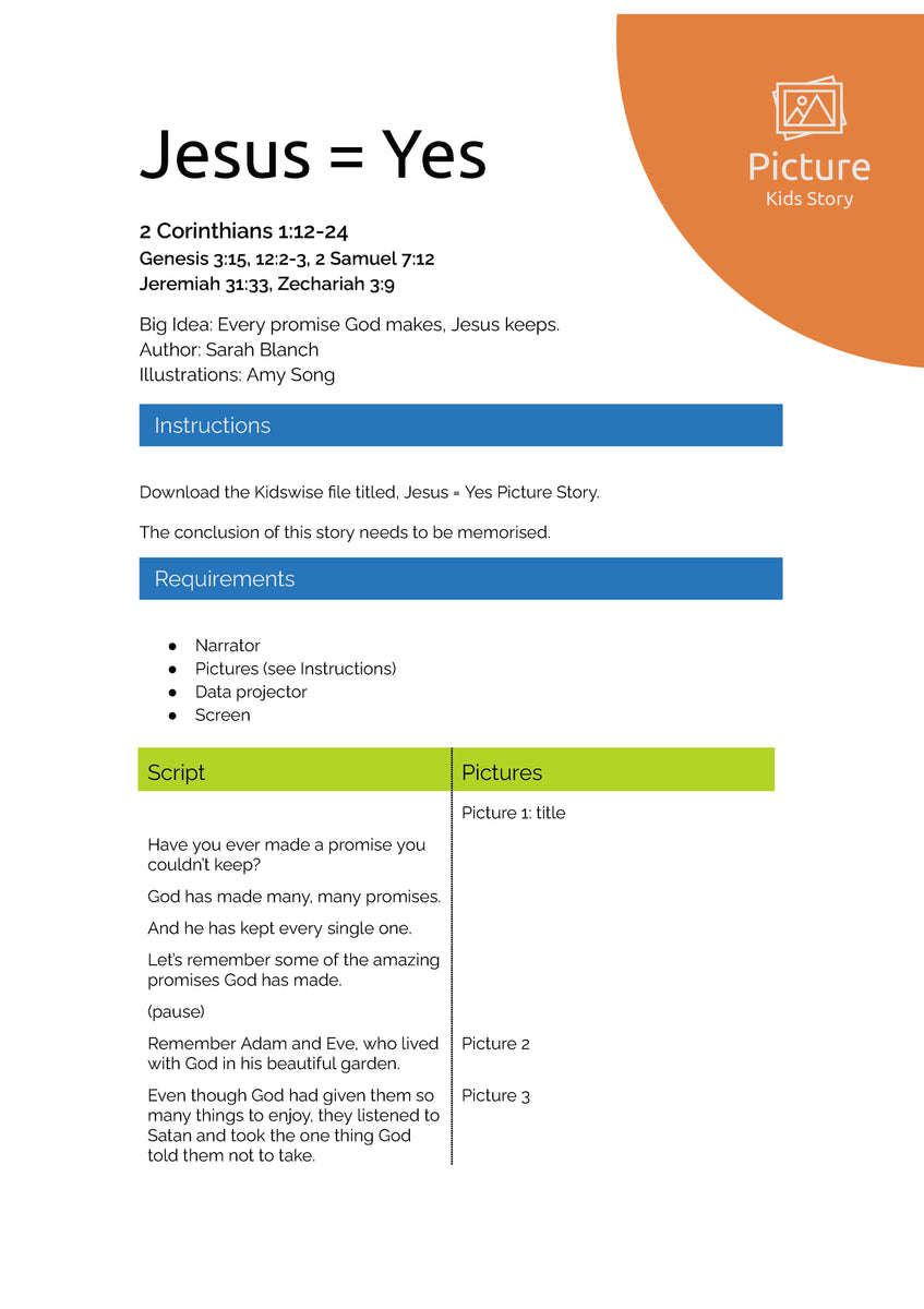 Jesus = Yes – Kidswise