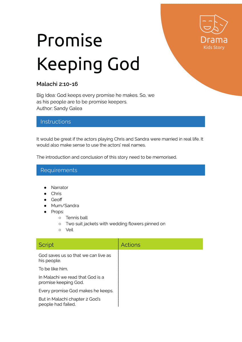 Promise Keeping God – Kidswise