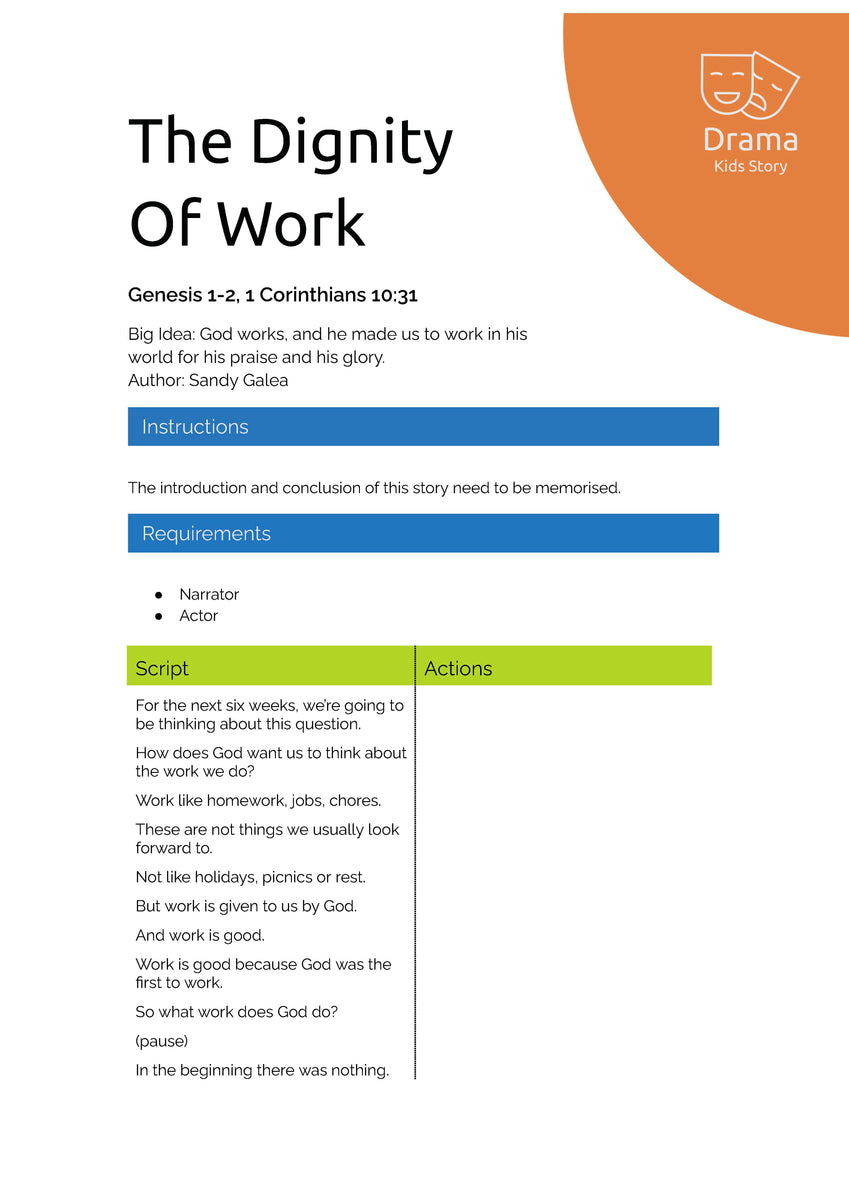 The Dignity Of Work – Kidswise