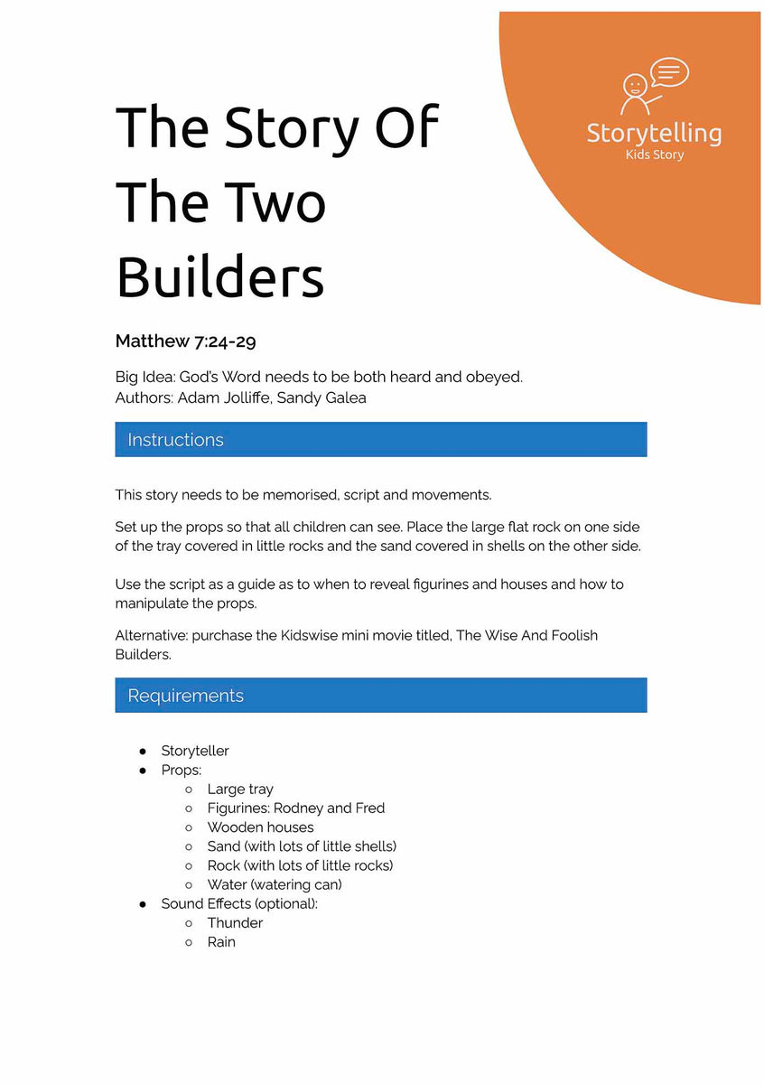The Story Of The Two Builders – Kidswise