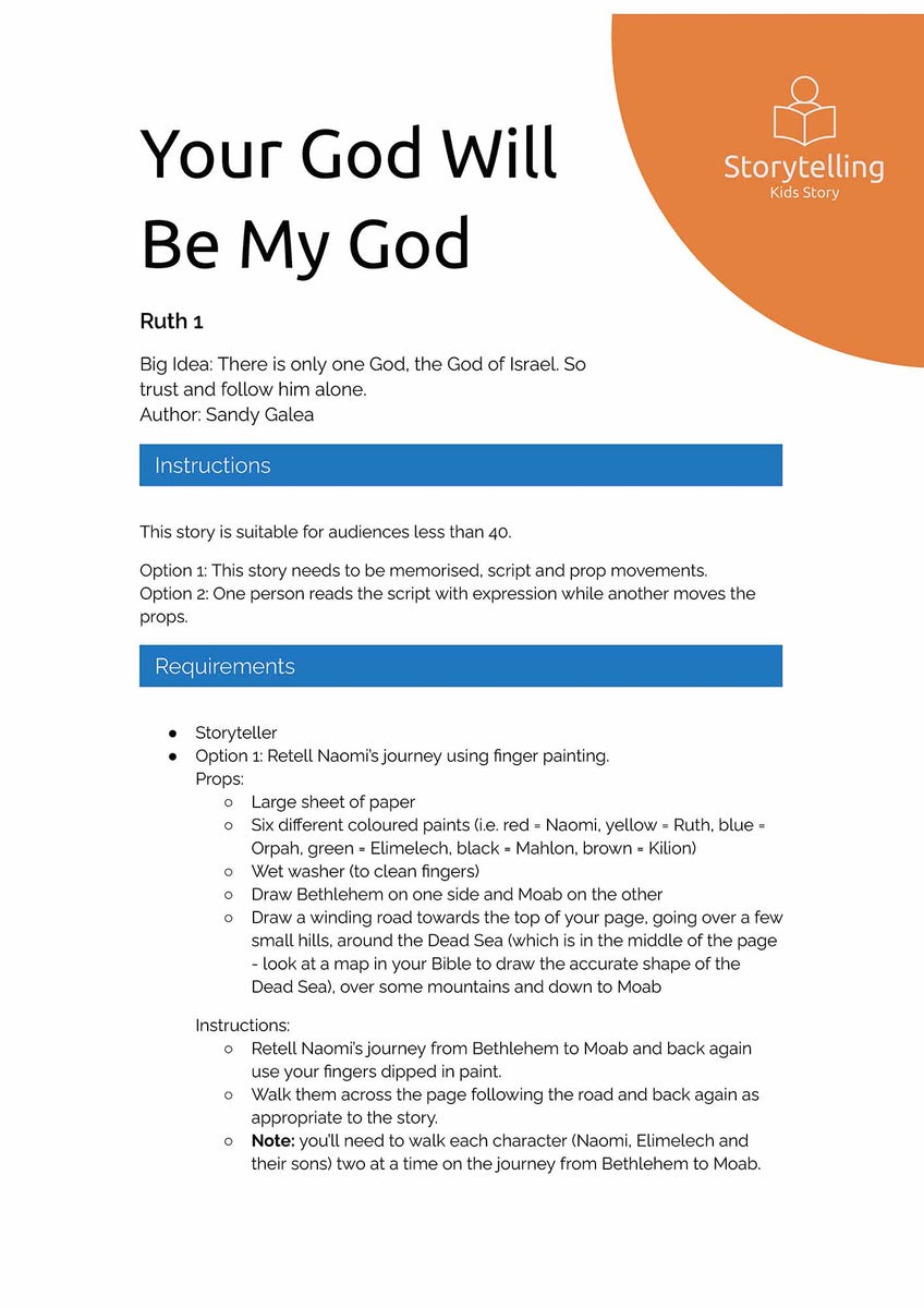 Your God Will Be My God – Kidswise