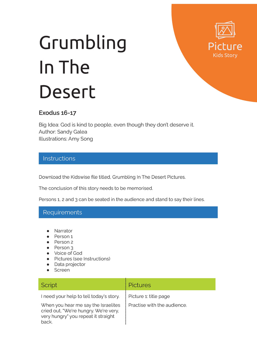 Grumbling In The Desert – Kidswise