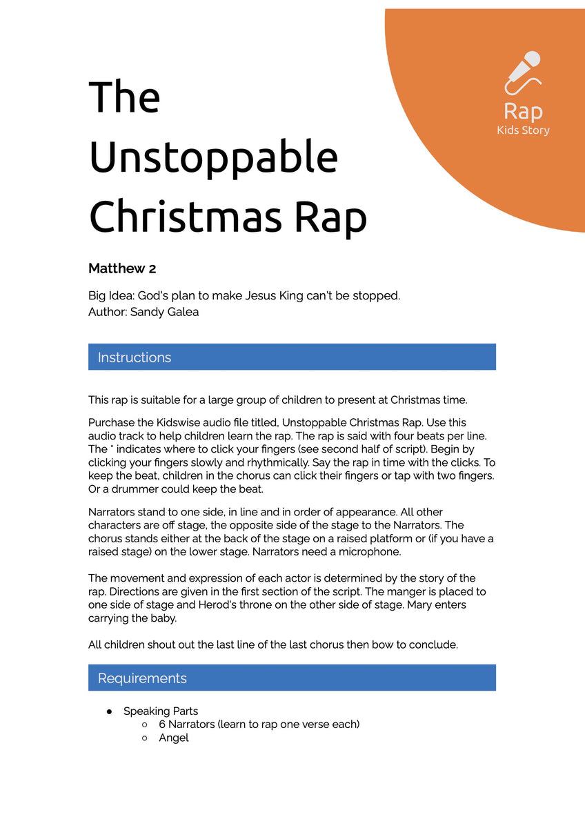 The Unstoppable Christmas Rap – Kidswise