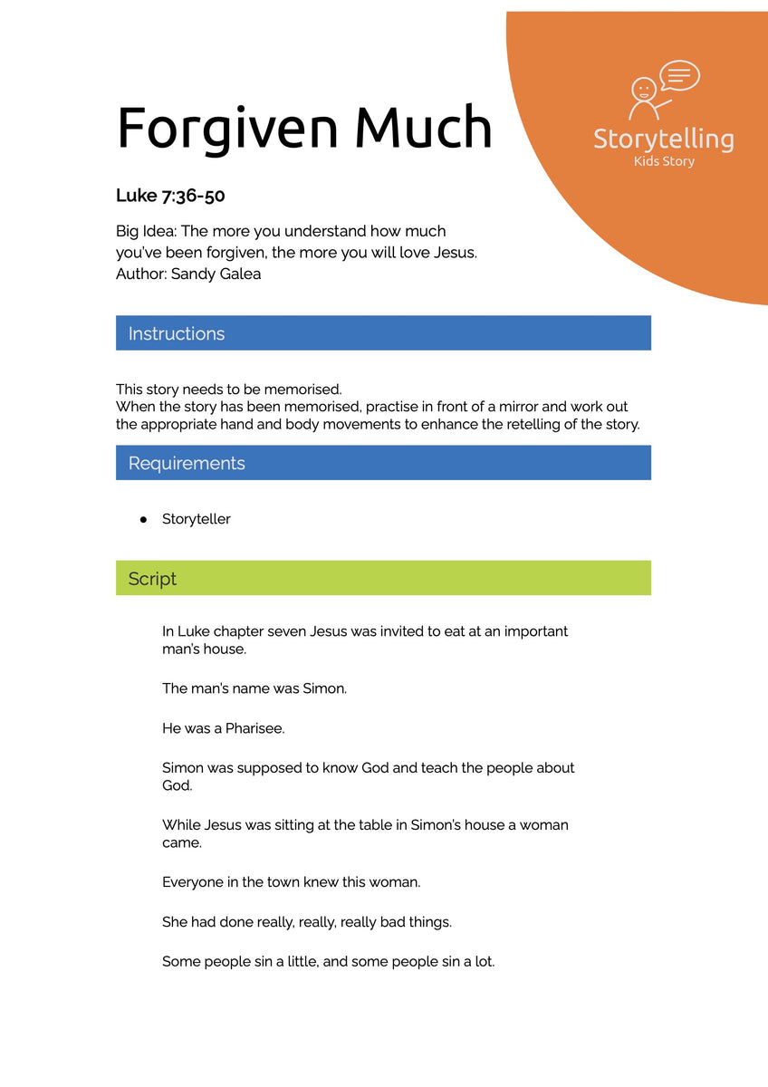 Forgiven Much – Kidswise