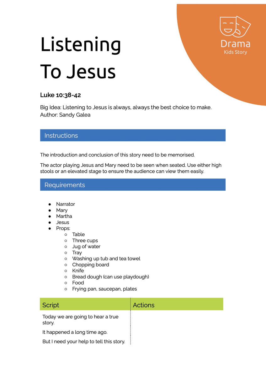 Listening To Jesus – Kidswise