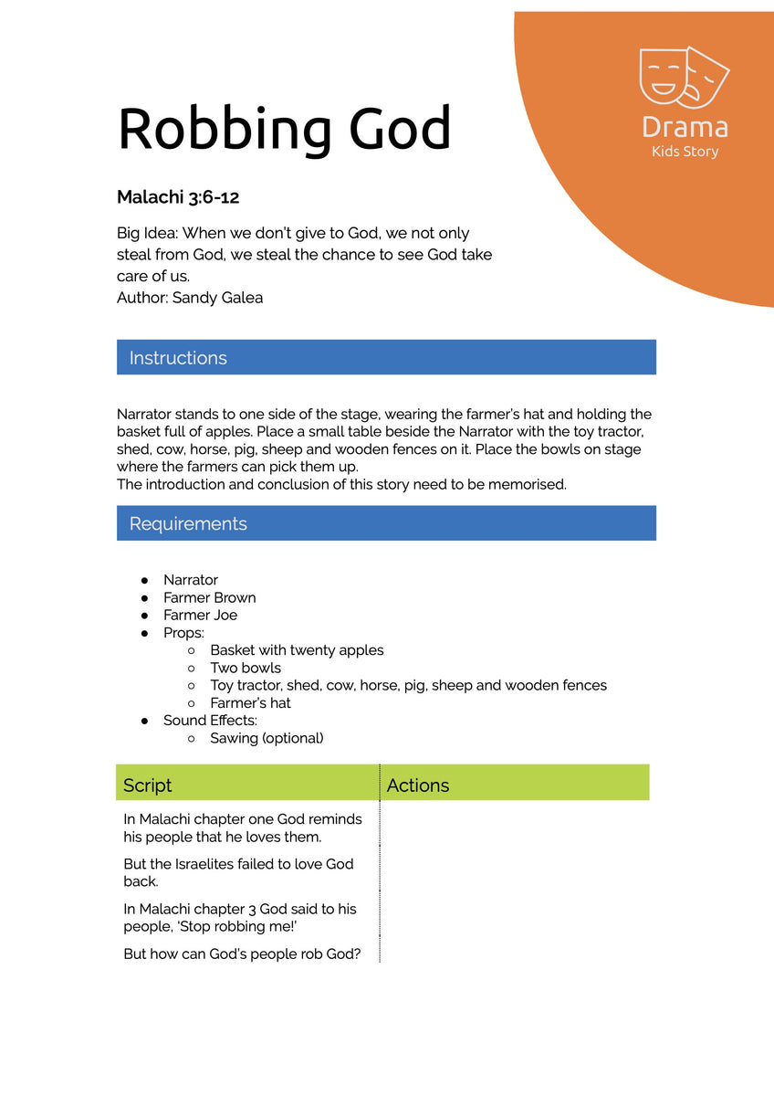 Robbing God – Kidswise