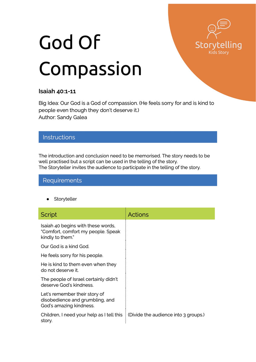 God Of Compassion – Kidswise